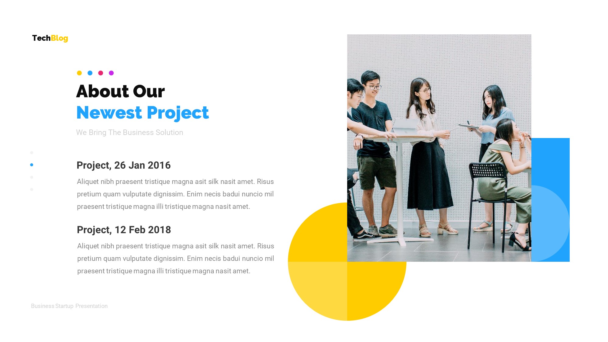 TechBlog Business Solution Presentation Template, Presentation Templates