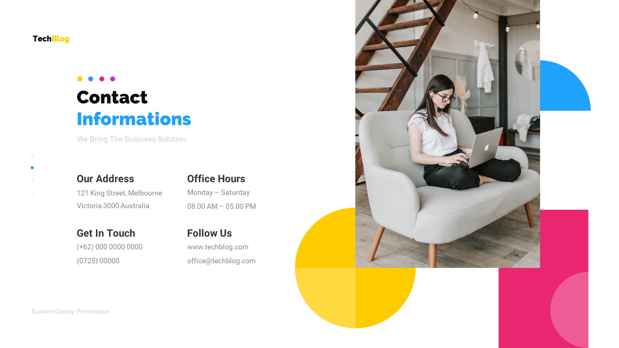 TechBlog Business Solution Presentation Template, Presentation Templates