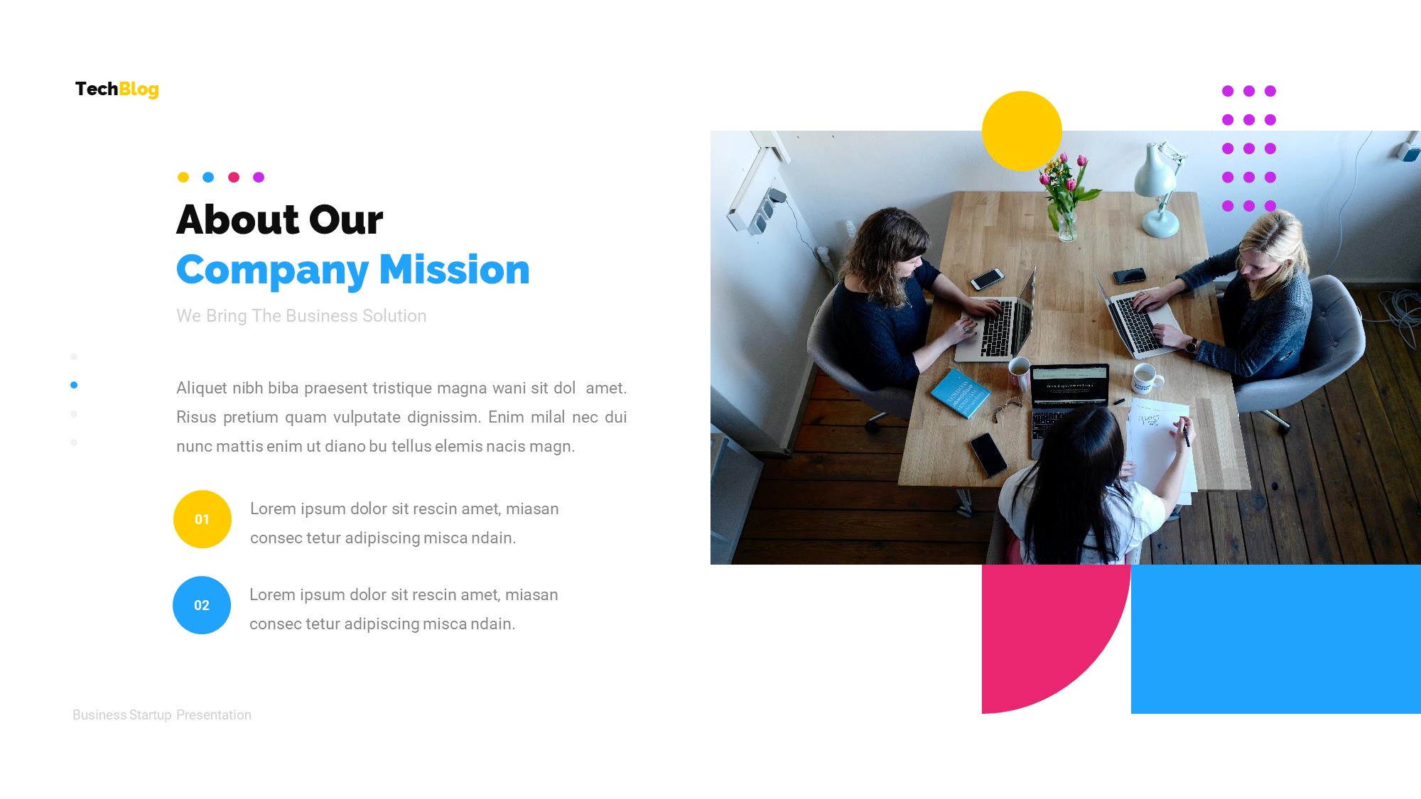 TechBlog Business Solution Presentation Template, Presentation Templates