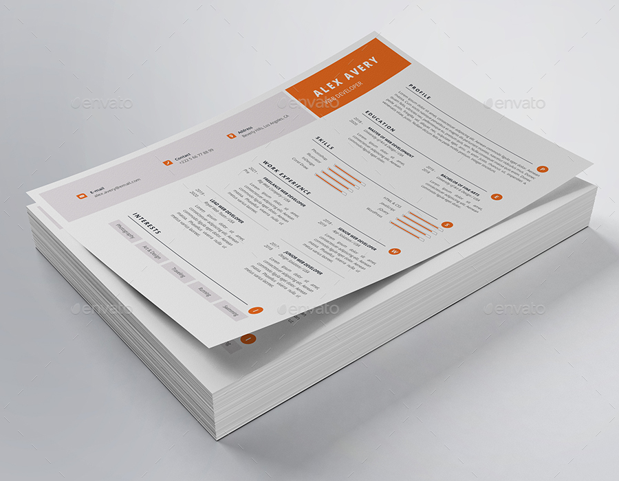 Resume/CV, Print Templates | GraphicRiver