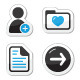 Internet, web icons as labels, Vectors | GraphicRiver