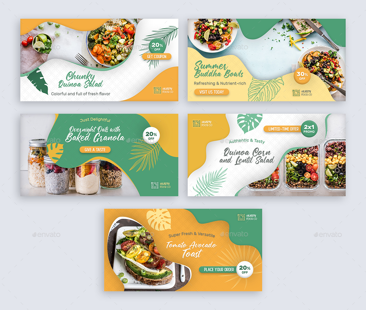Food Banners, Web Elements | GraphicRiver