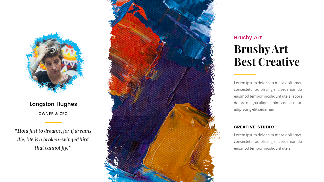 Brushy - Brush Creative Art Google Slides Presentation Template ...
