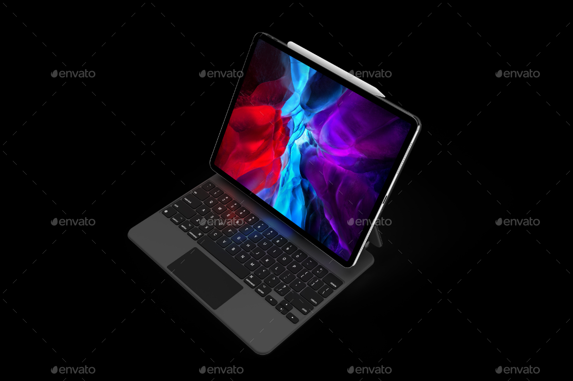 Tablet Pro Keyboard Mockup, Graphics | GraphicRiver