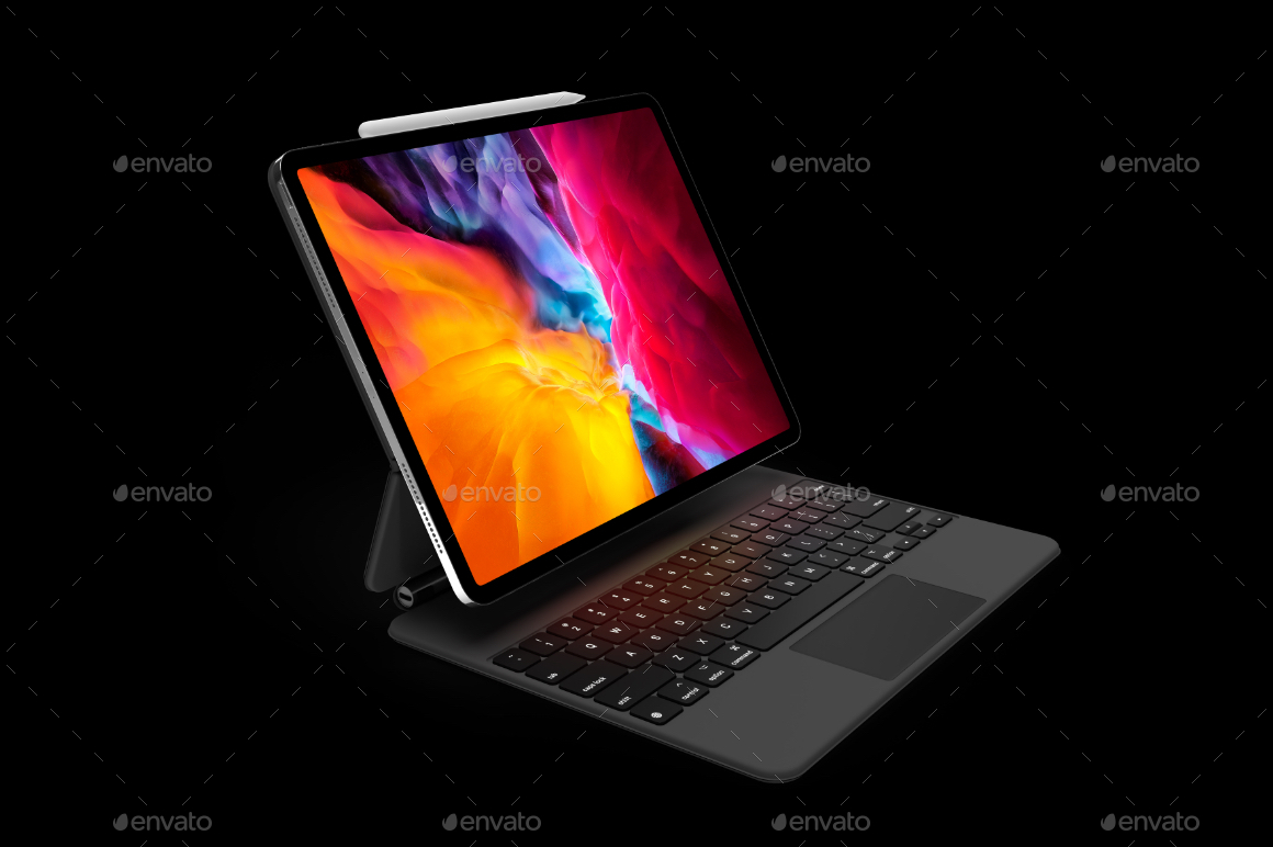 Tablet Pro Keyboard Mockup, Graphics | GraphicRiver