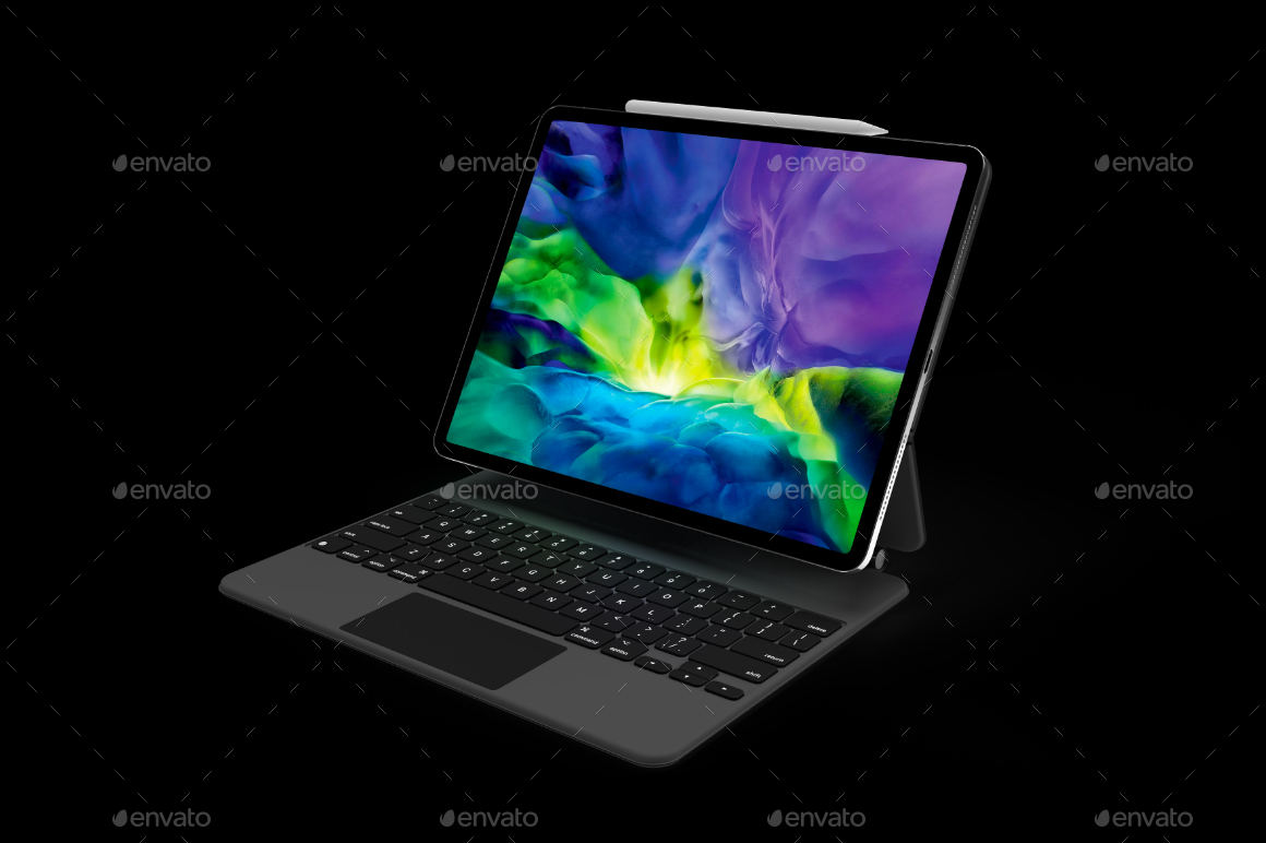 Tablet Pro Keyboard Mockup, Graphics | GraphicRiver