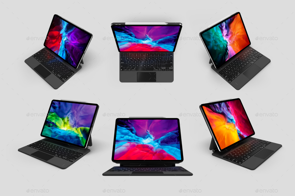 Tablet Pro Keyboard Mockup, Graphics | GraphicRiver