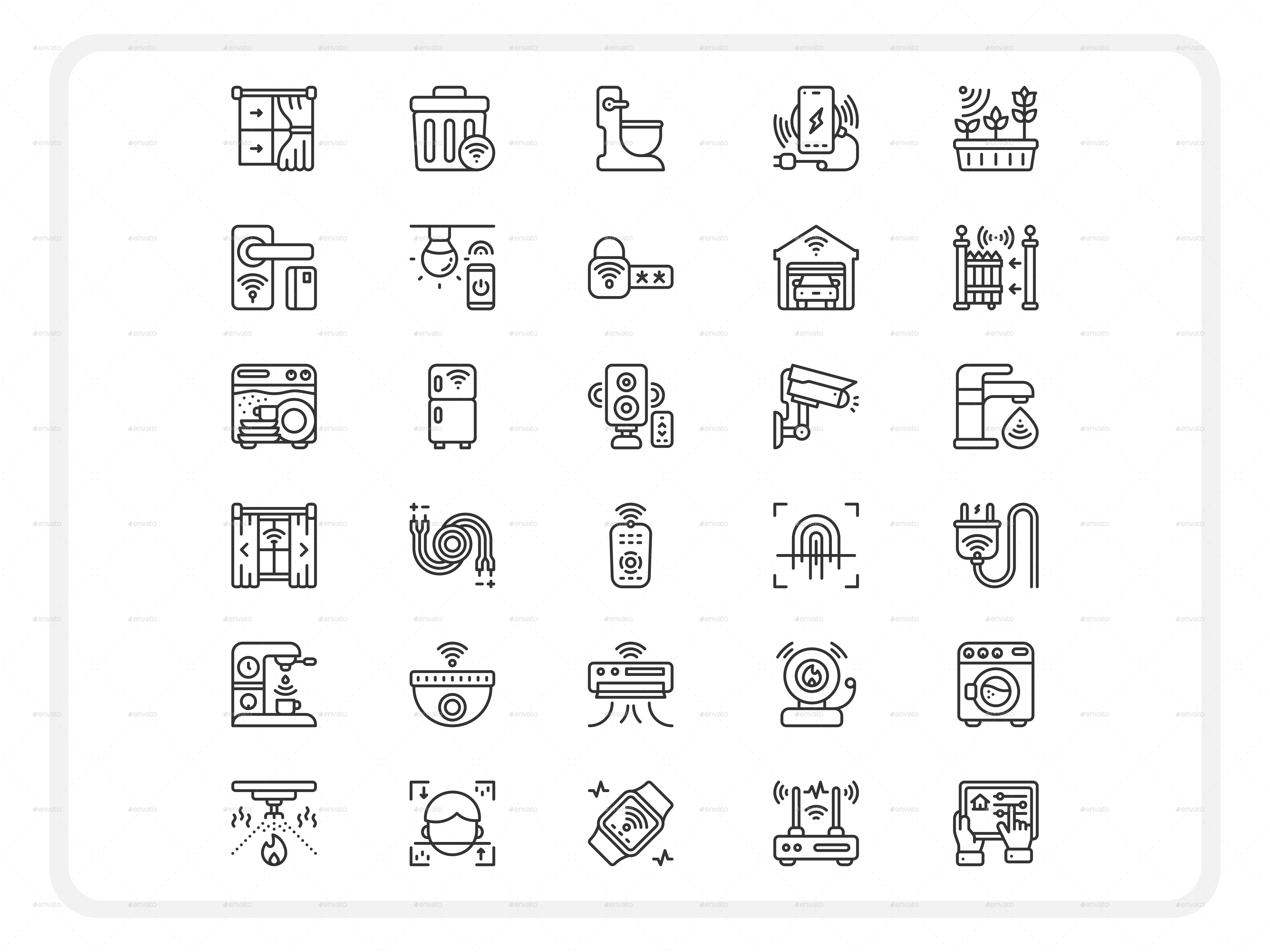 Smart Home Icon Pack by Aficons | GraphicRiver