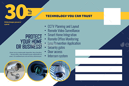 Security Camera Postcard by monggokerso | GraphicRiver