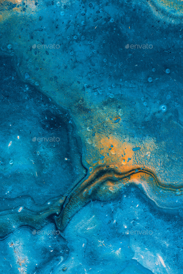 abstract blue background with oil paint Stock Photo by LightFieldStudios