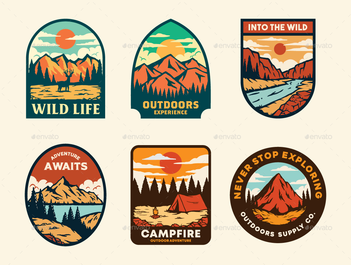 6 Set Of Adventure Hand Drawn by UnferiorStud | GraphicRiver