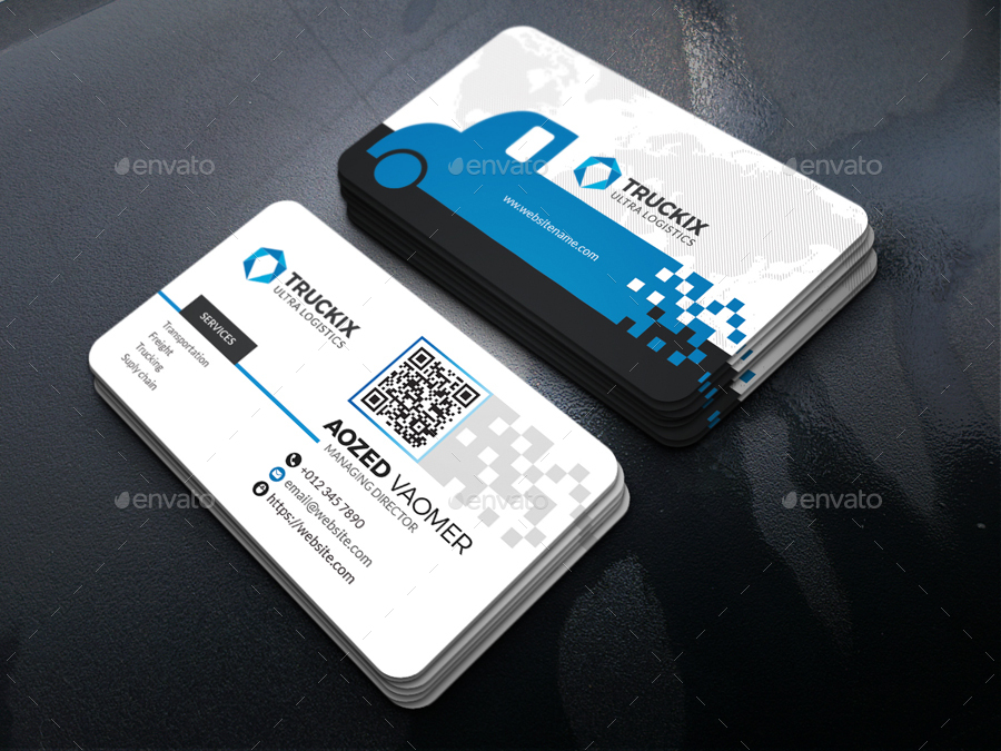 Transportation Business Card, Print Templates | GraphicRiver