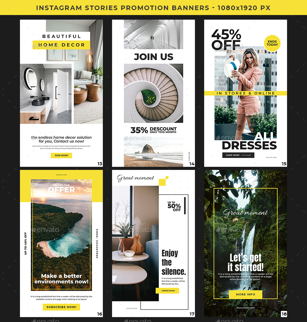 Instagram Stories Banners, Web Elements | GraphicRiver