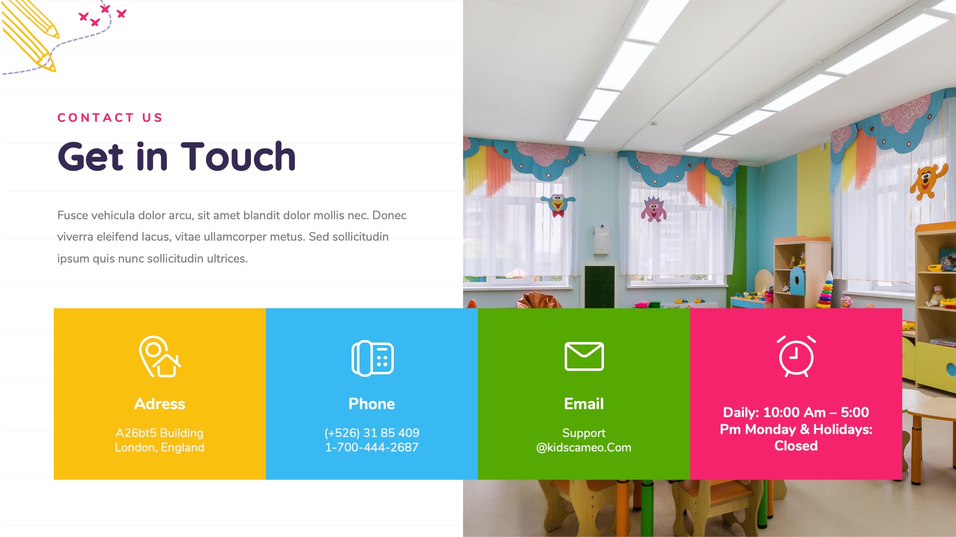 Kids Cameo - Day Care & Children School Google Slides Template ...