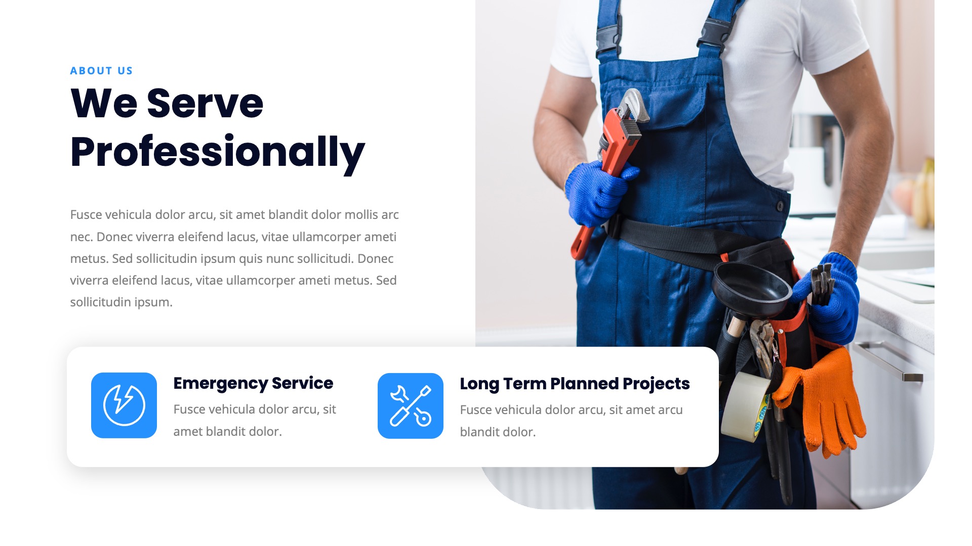 Plumbrio - Plumbing & Services Powerpoint Template, Presentation Templates