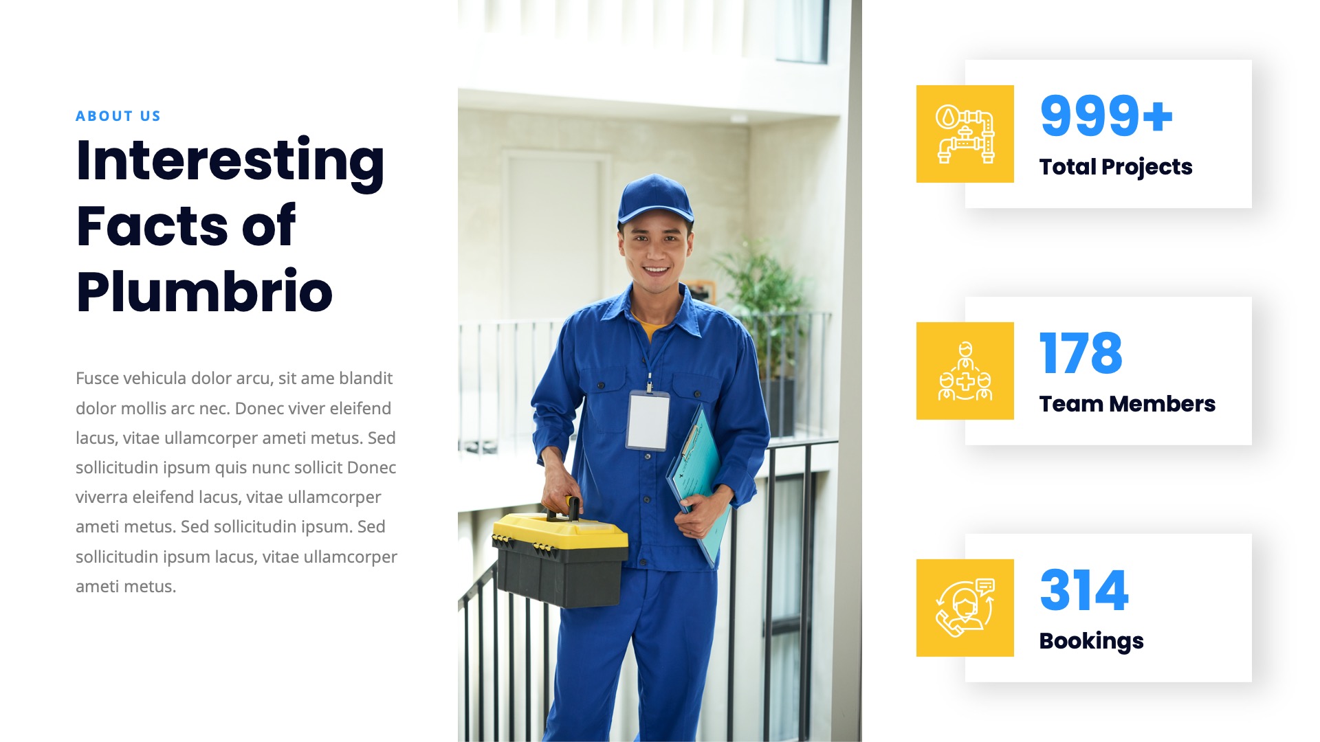 Plumbrio - Plumbing & Services Powerpoint Template, Presentation Templates
