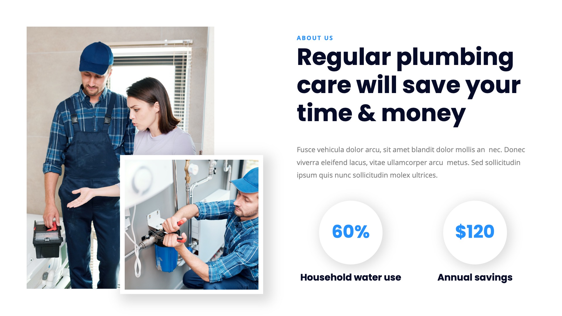Plumbrio - Plumbing & Services Powerpoint Template, Presentation Templates