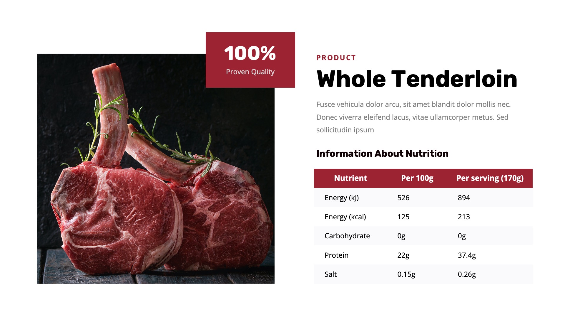 MEARIN - Butcher & Meat Farm Powerpoint Template, Presentation Templates