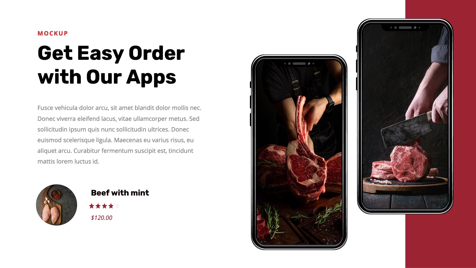 MEARIN - Butcher & Meat Farm Powerpoint Template, Presentation Templates