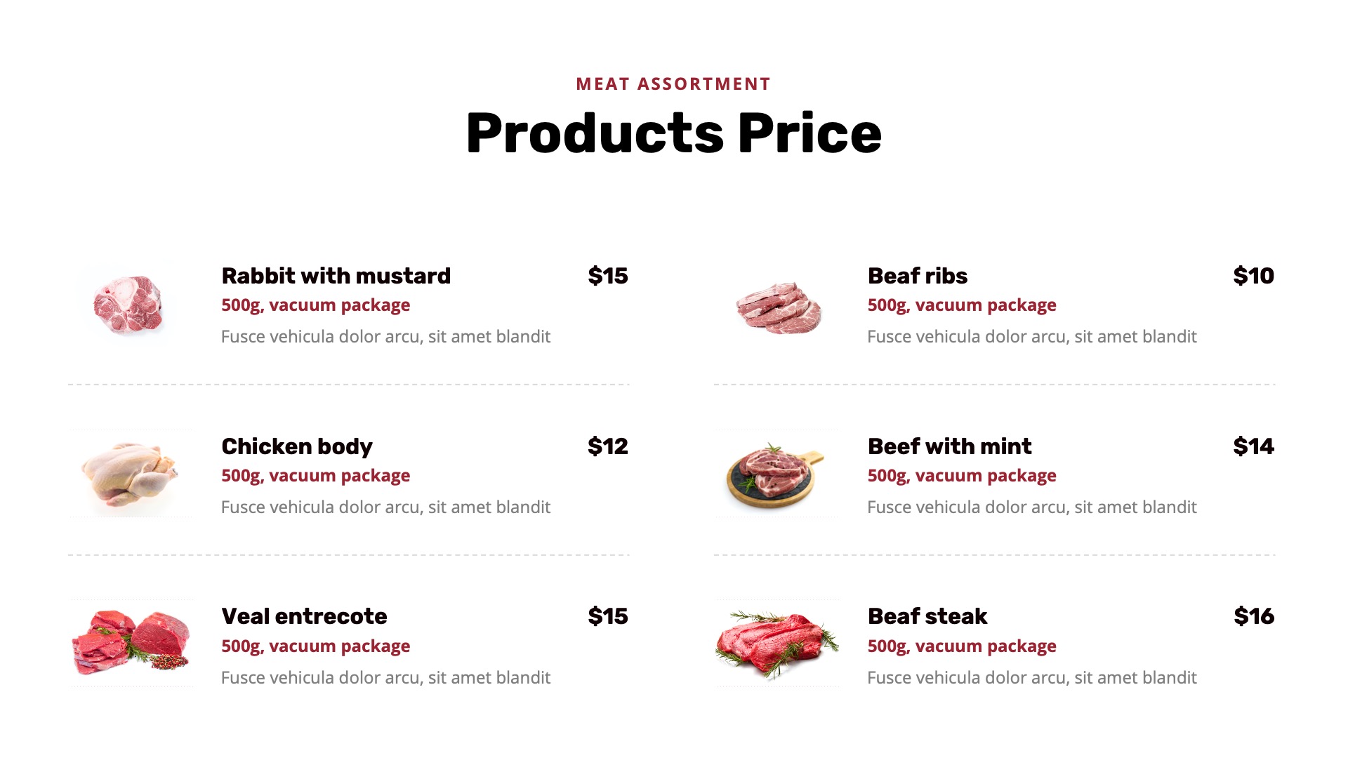 MEARIN - Butcher & Meat Farm Powerpoint Template, Presentation Templates