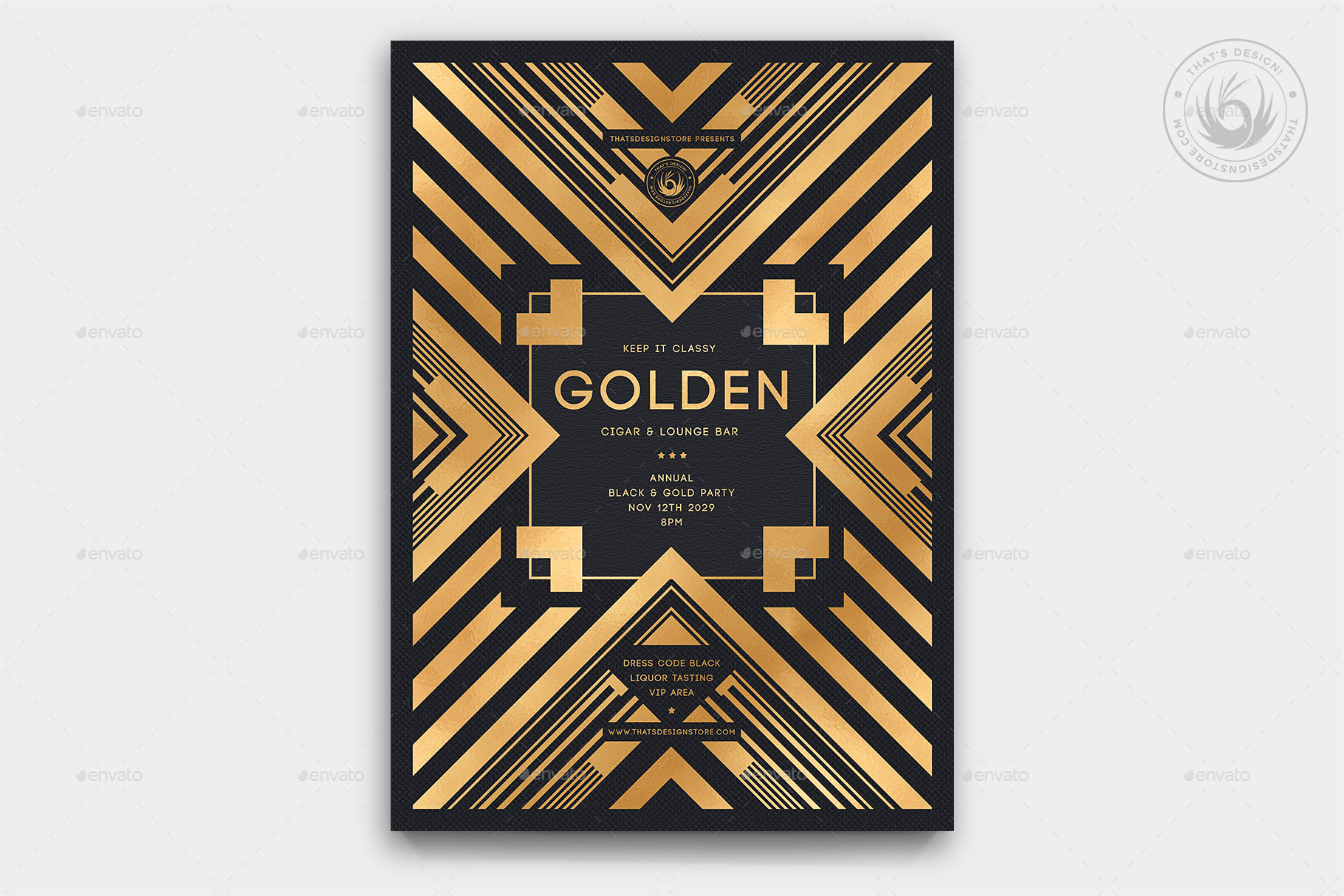 Black and Gold Flyer Template V22, Print Templates | GraphicRiver