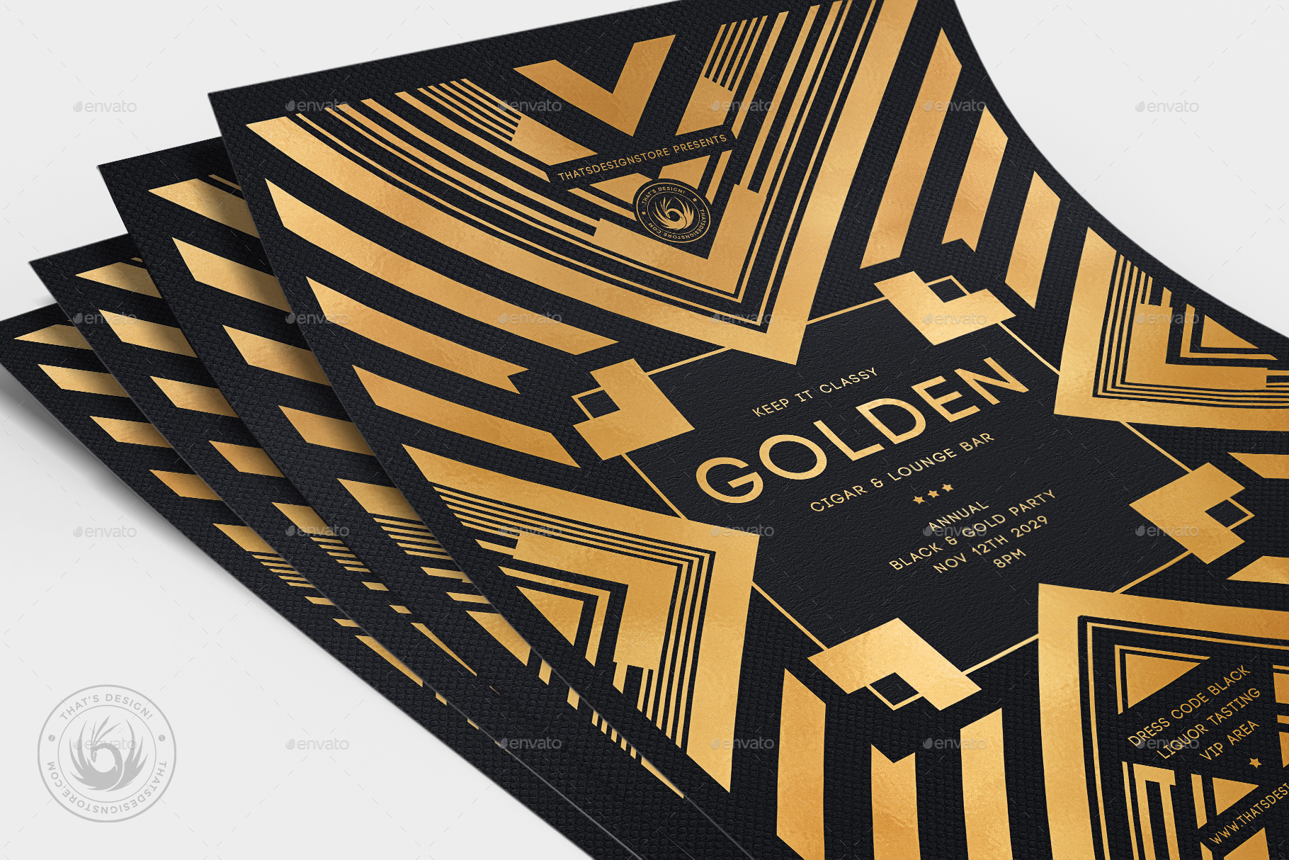 Black and Gold Flyer Template V22, Print Templates | GraphicRiver
