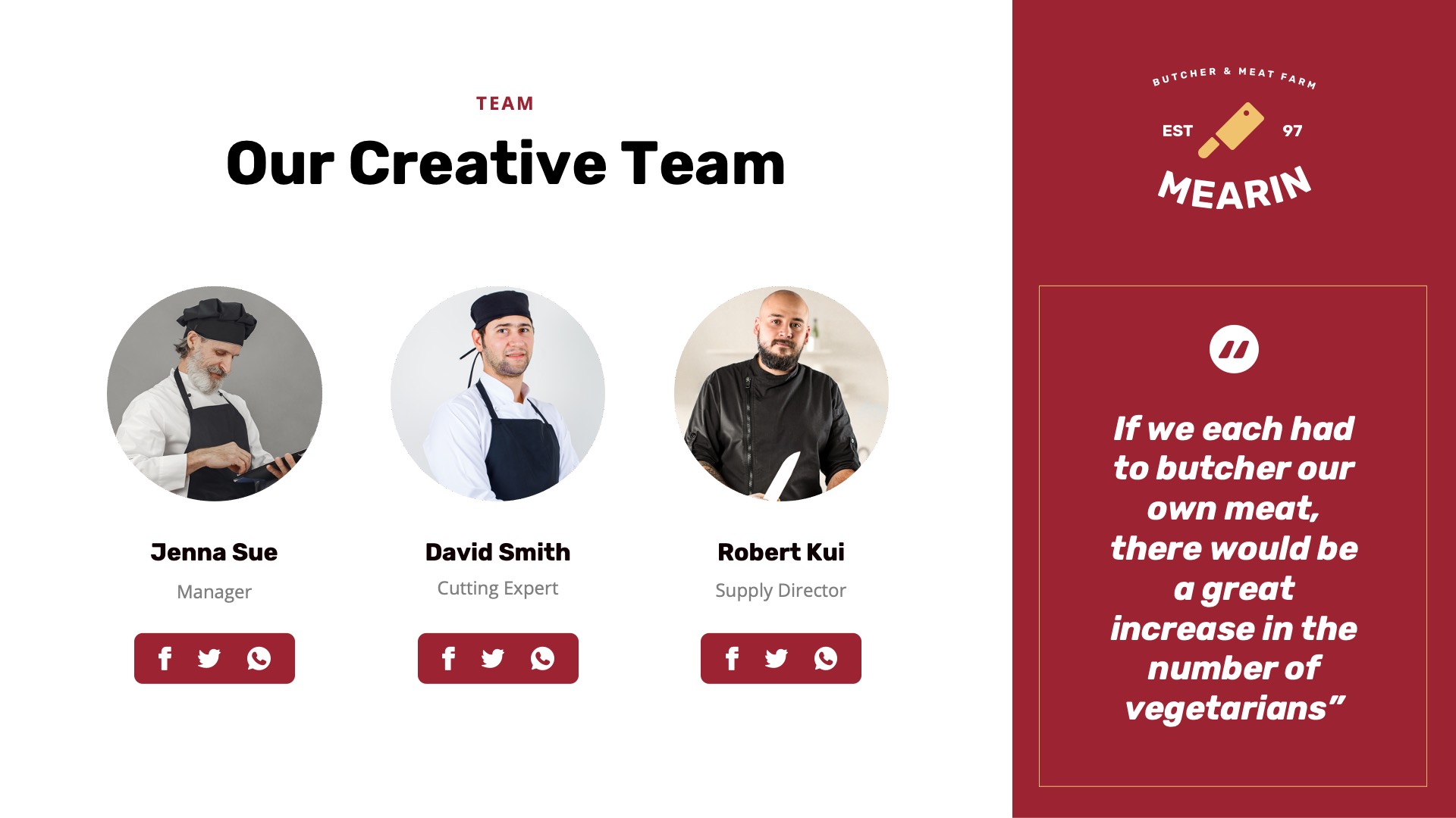 MEARIN - Butcher & Meat Farm Google Slides Template, Presentation Templates
