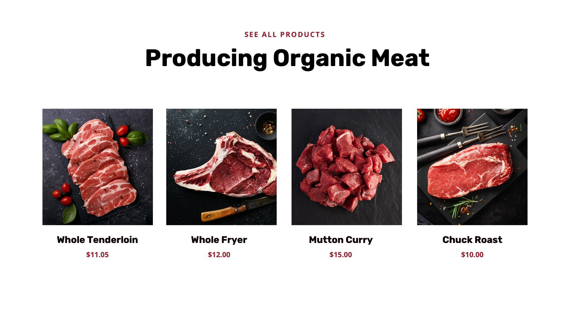 MEARIN - Butcher & Meat Farm Google Slides Template, Presentation Templates