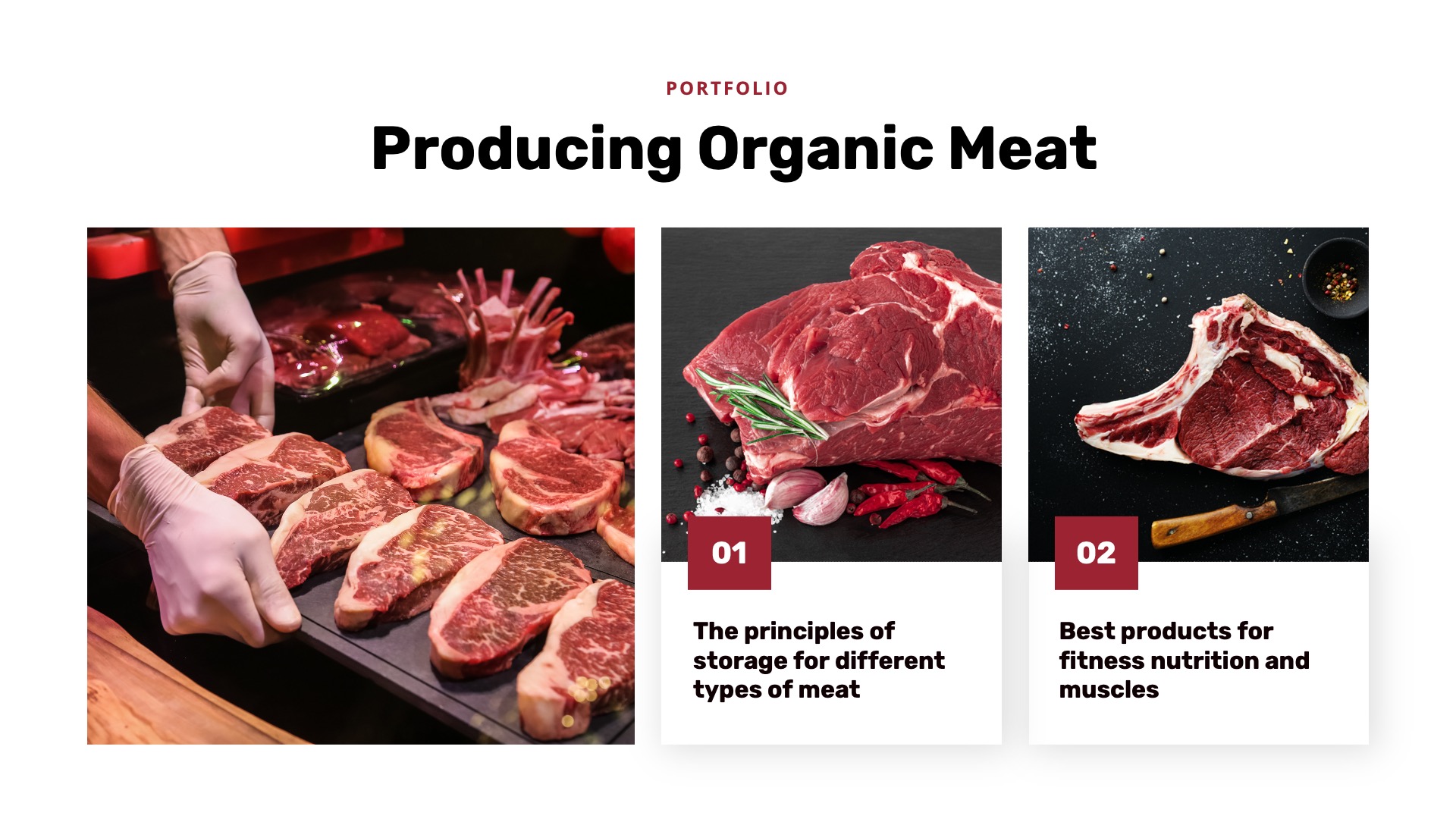MEARIN - Butcher & Meat Farm Google Slides Template, Presentation Templates