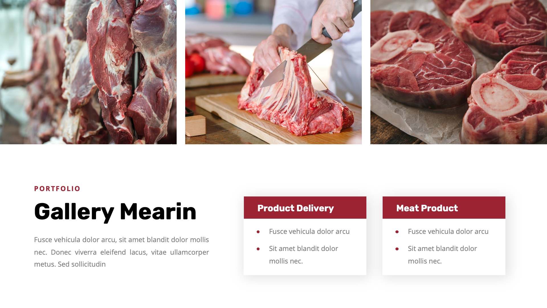 MEARIN - Butcher & Meat Farm Google Slides Template, Presentation Templates