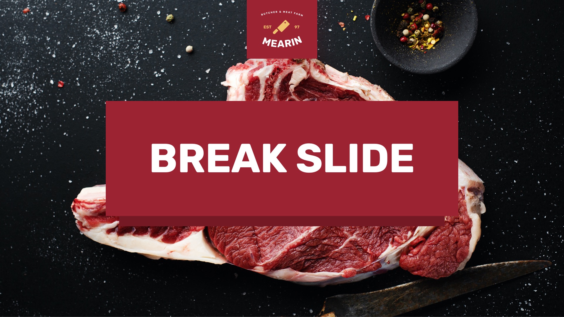 MEARIN - Butcher & Meat Farm Google Slides Template, Presentation Templates