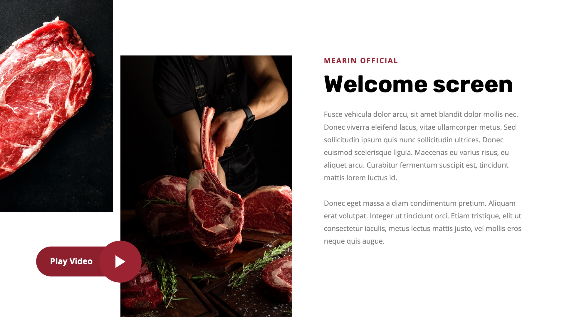 MEARIN - Butcher & Meat Farm Google Slides Template, Presentation Templates