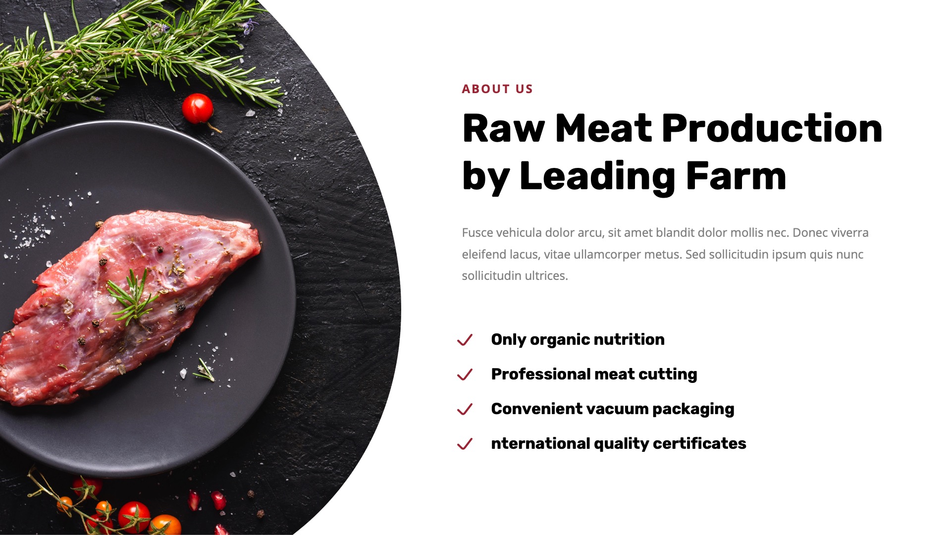 MEARIN - Butcher & Meat Farm Google Slides Template, Presentation Templates