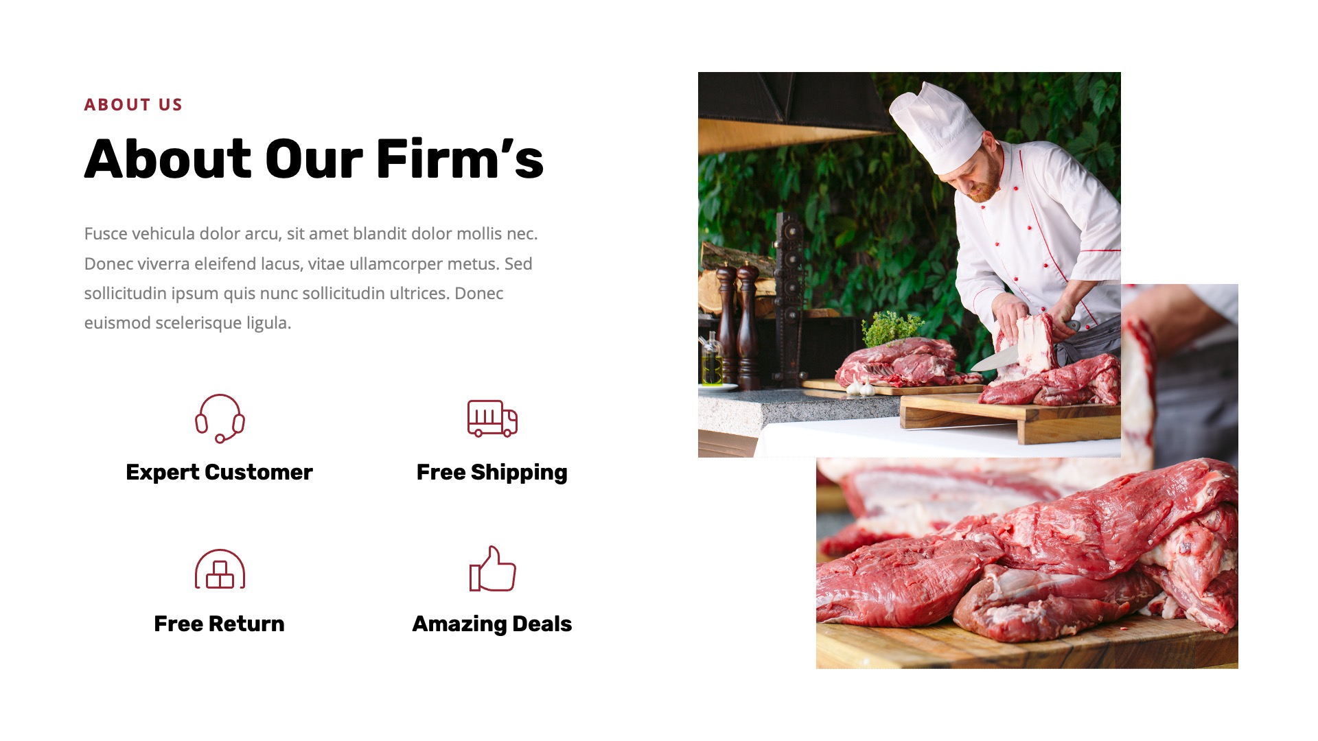 MEARIN - Butcher & Meat Farm Google Slides Template, Presentation Templates