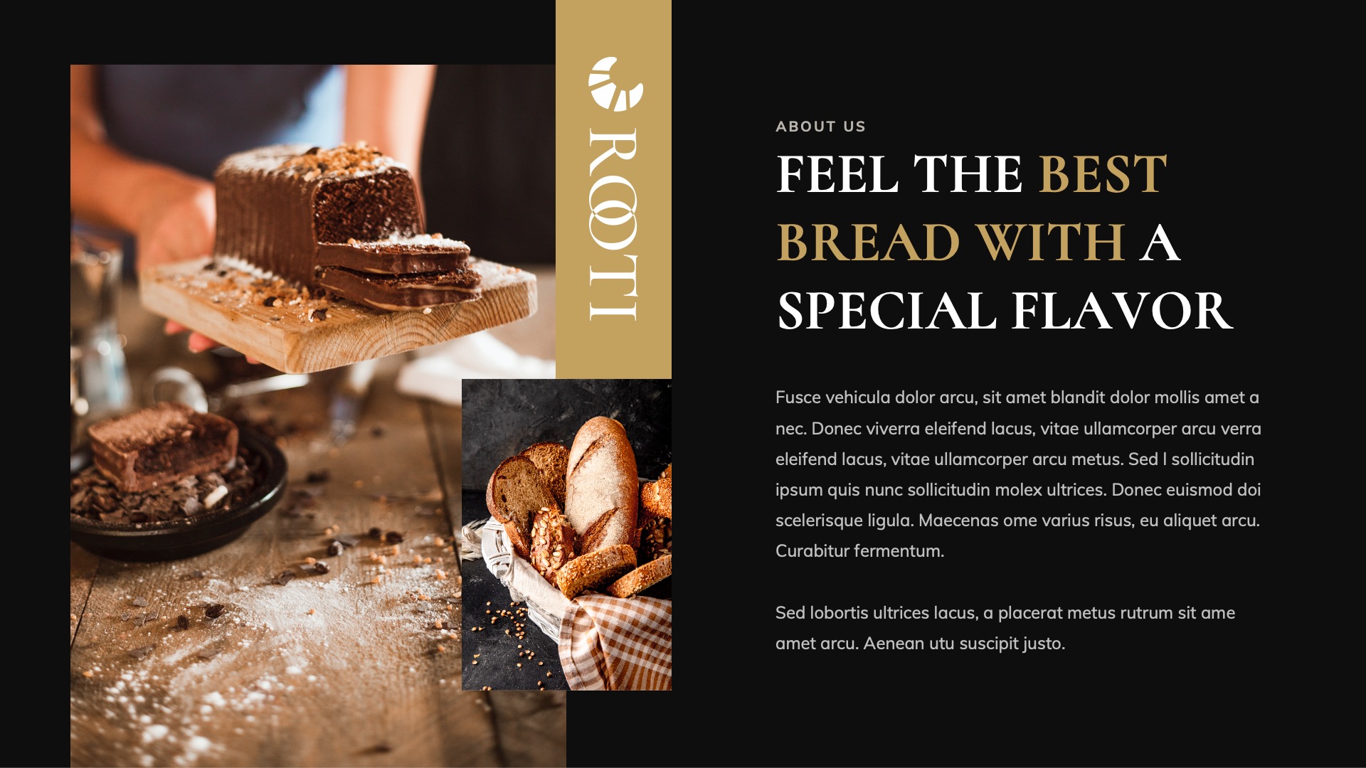 ROOTI - Bakery & Pastry Powerpoint Template, Presentation Templates