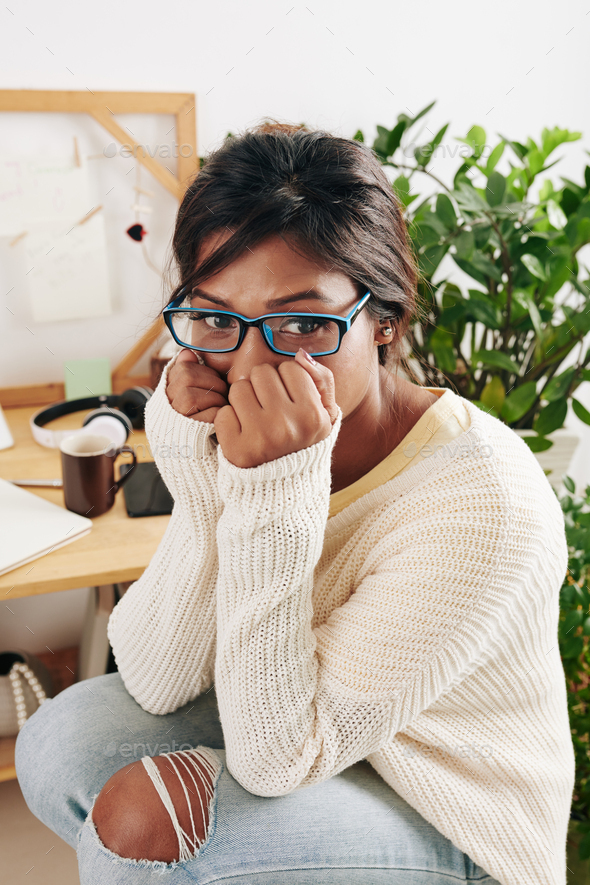 Crying scared woman Stock Photo by DragonImages | PhotoDune