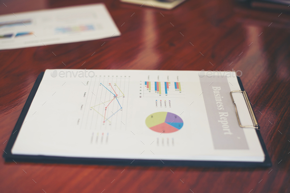 Image of business documents on workplace. Stock Photo by Johnstocker