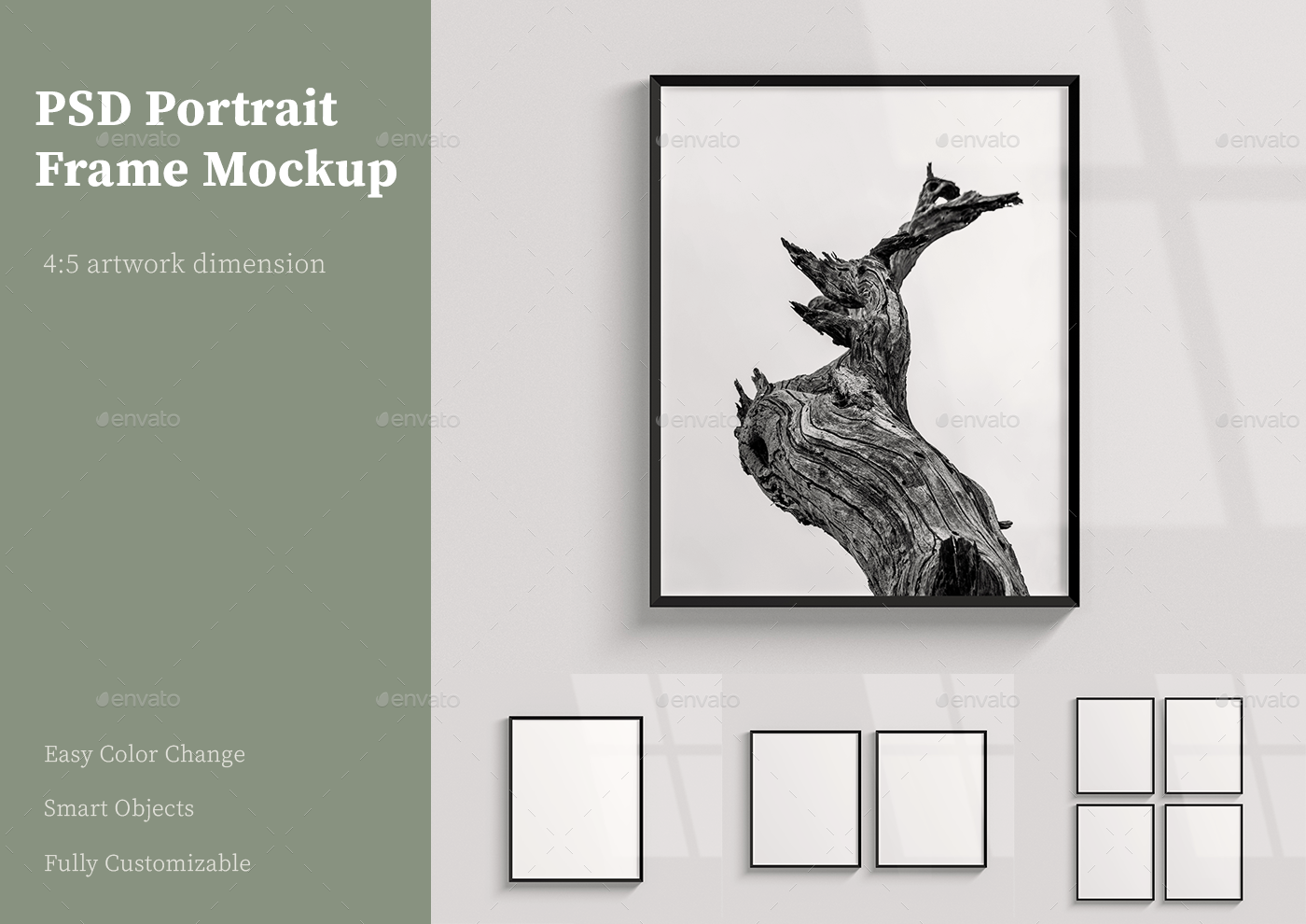 Portrait Photo Frame Mockup set, Graphics | GraphicRiver