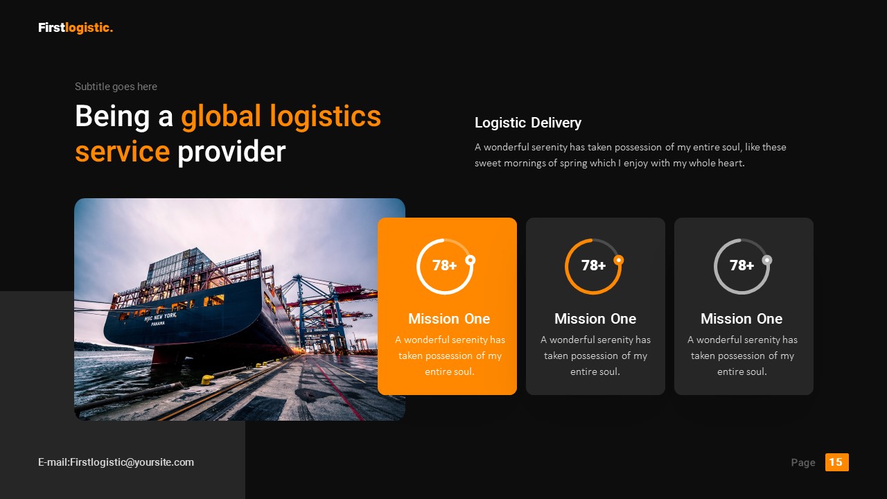 First Logistic Powerpoint Presentation Template Fully Animated ...