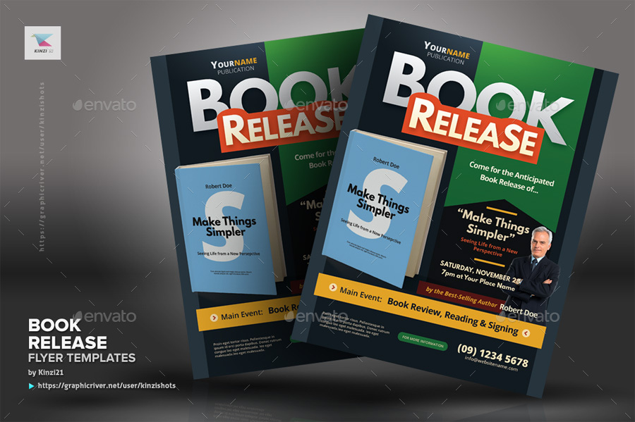 Book Release Flyer Templates, Print Templates | GraphicRiver