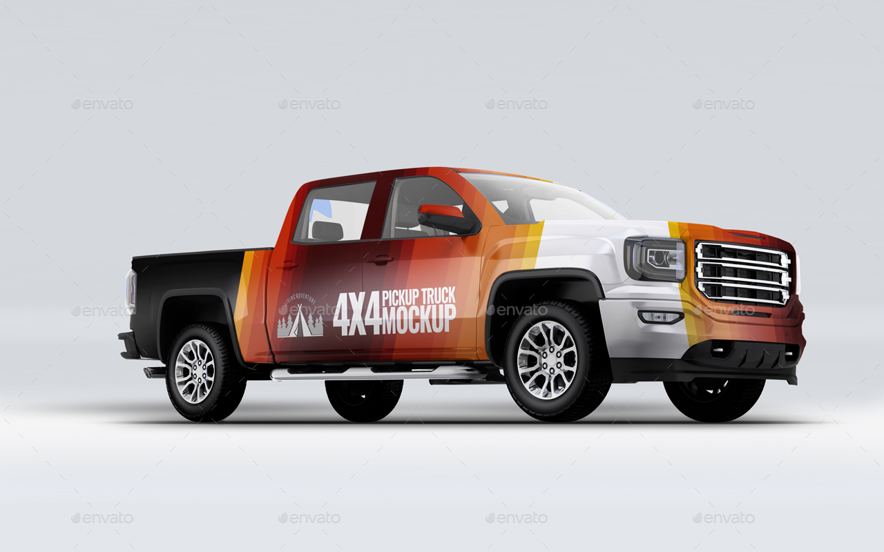 Truck 4X4 Mock-Up, Graphics | GraphicRiver