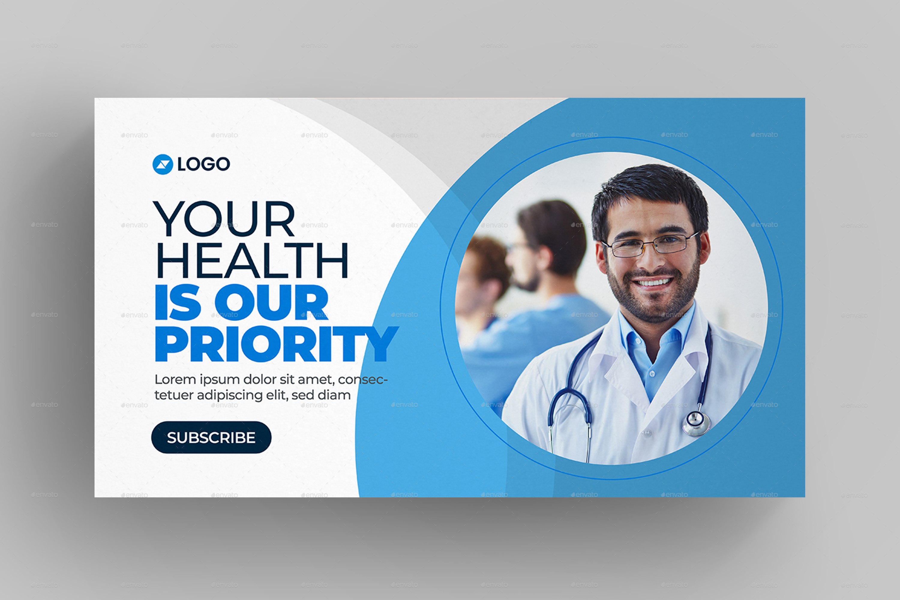 Medical Healthcare YouTube Thumbnail, Web Elements | GraphicRiver