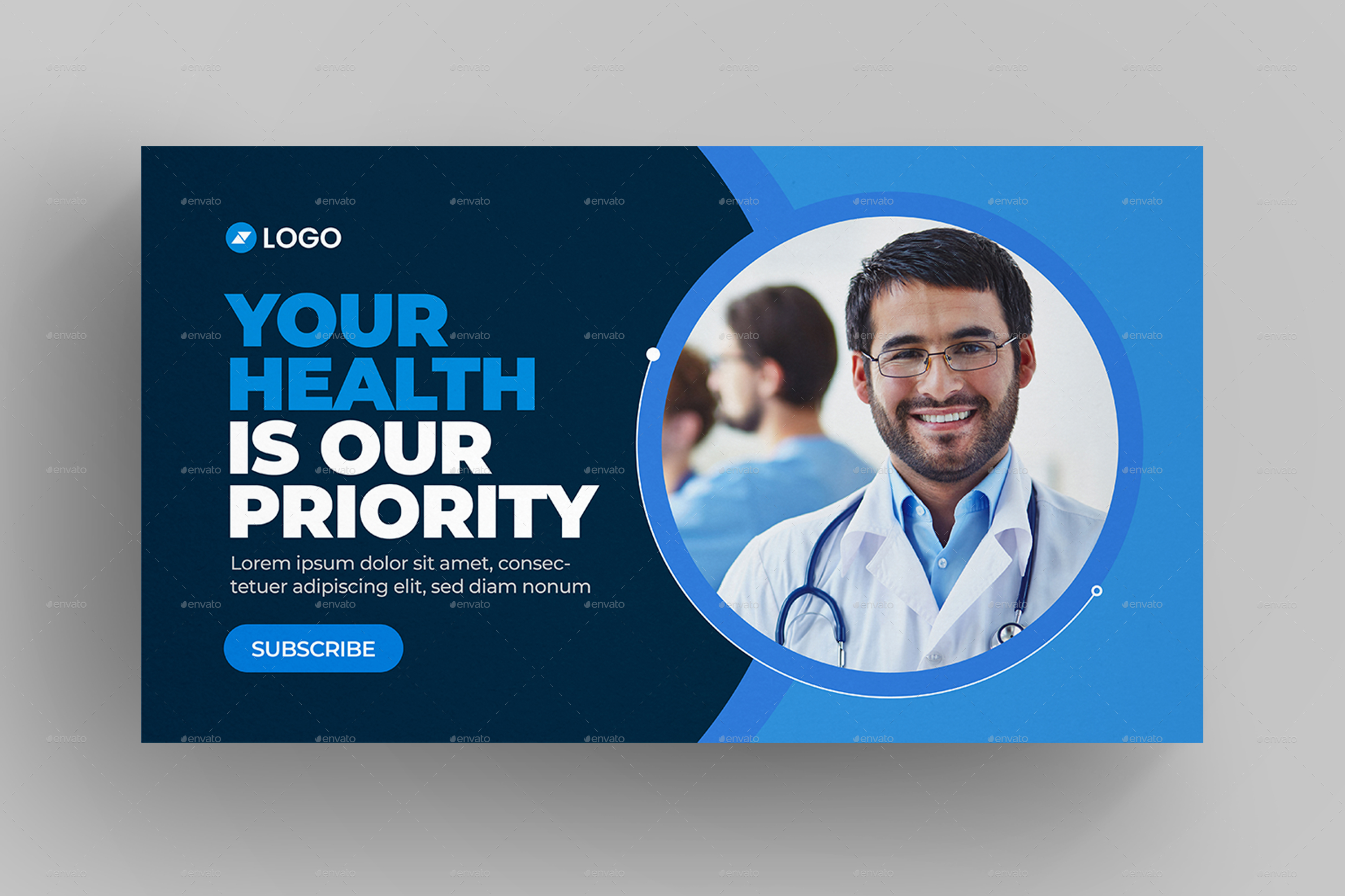 Medical Healthcare YouTube Thumbnail, Web Elements | GraphicRiver
