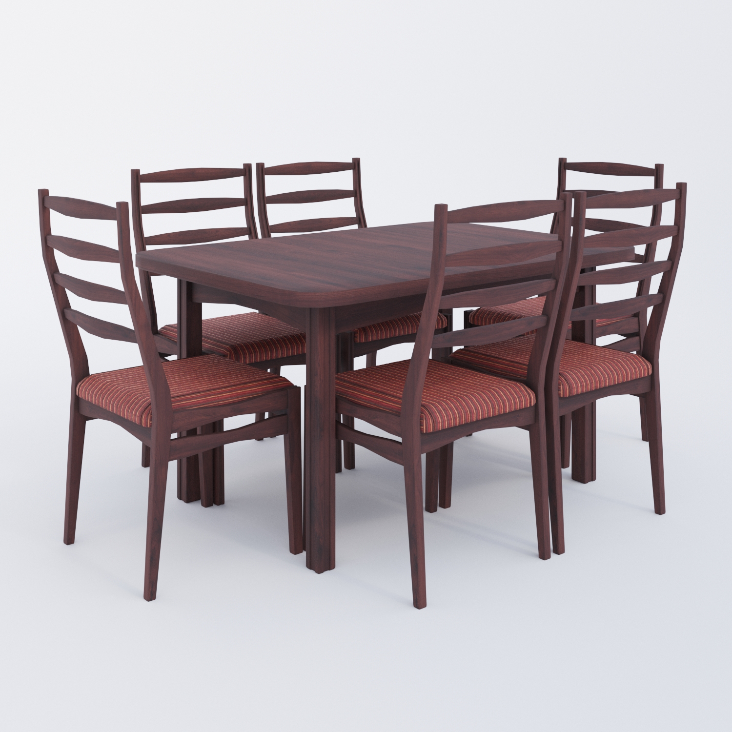 Rectangular table and chairs by smindri | 3DOcean