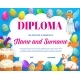 Diploma of Kids Education with Easter Eggs, Vectors | GraphicRiver