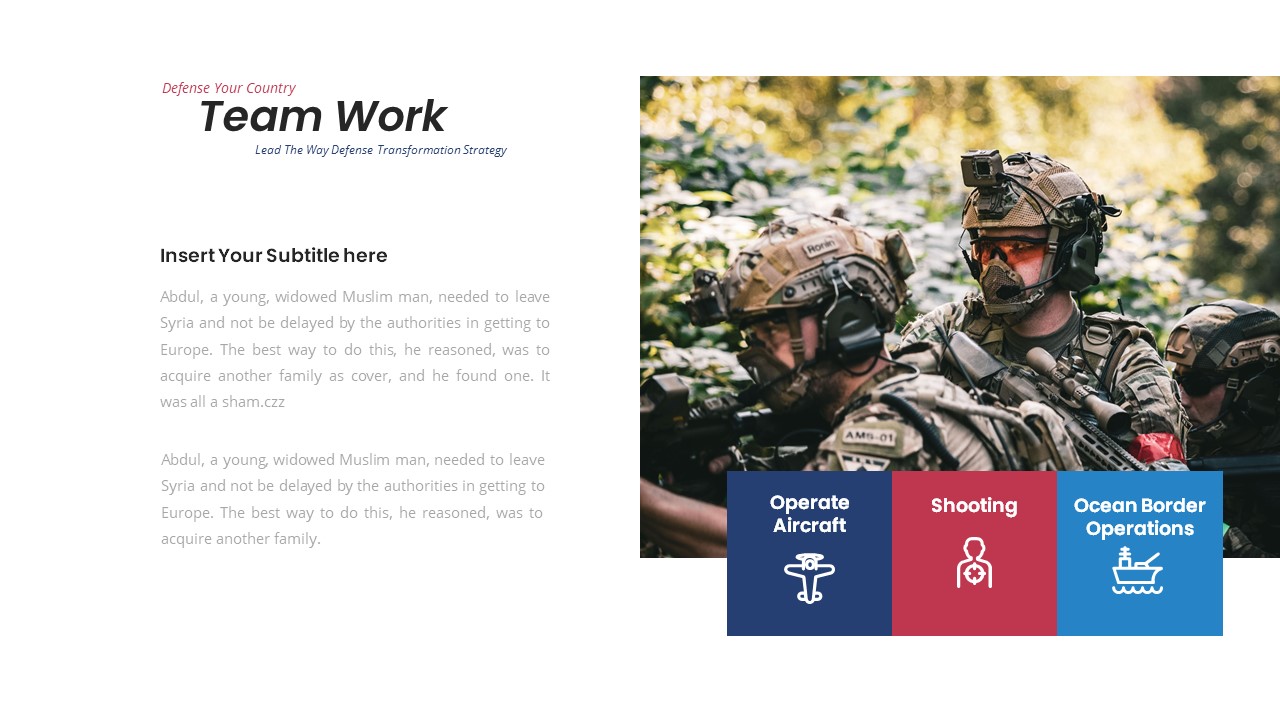 Military Alpha Defense Google Slides Template by Focusdesigntem ...