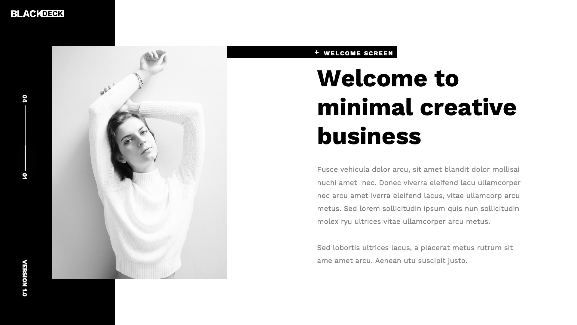 Blackdeck - Black White Minimalism Google Slides Template, Presentation ...