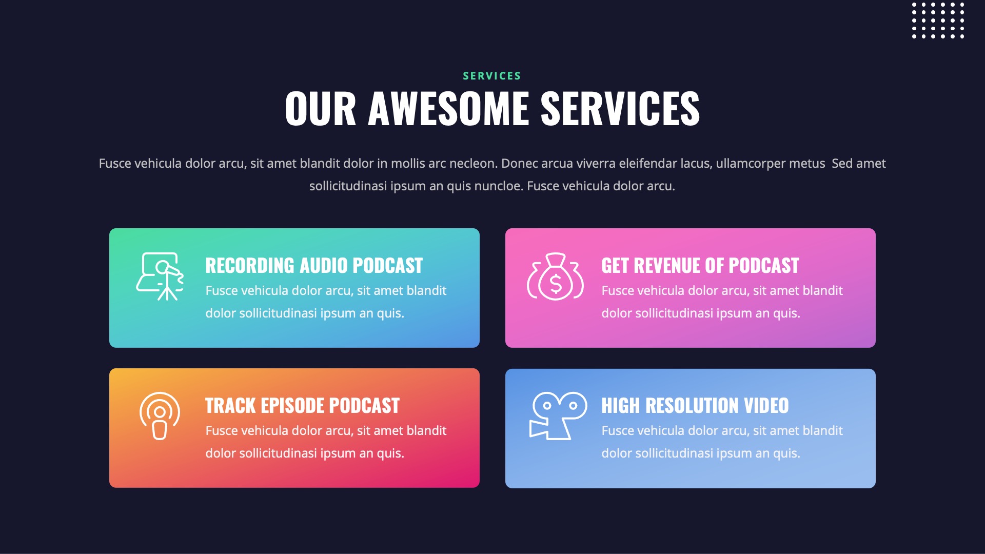 PODZY - Audio Podcast Google Slides Template, Presentation Templates