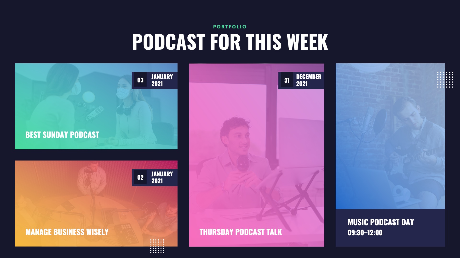 PODZY - Audio Podcast Google Slides Template, Presentation Templates