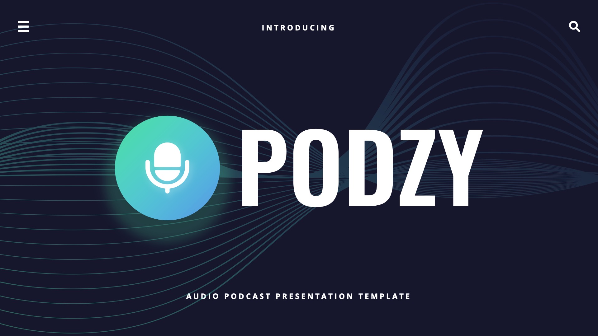 PODZY - Audio Podcast Google Slides Template, Presentation Templates
